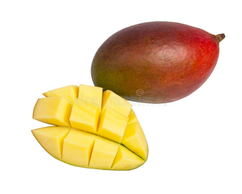 Exotic Mango Fruit Isolated on the White Background Stock Photo - Image ...