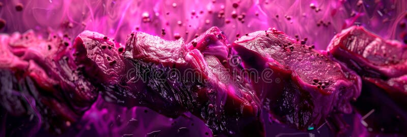 Exotic Meat Cuts Like Kangaroo and Ostrich, Detailed Textures Stock ...