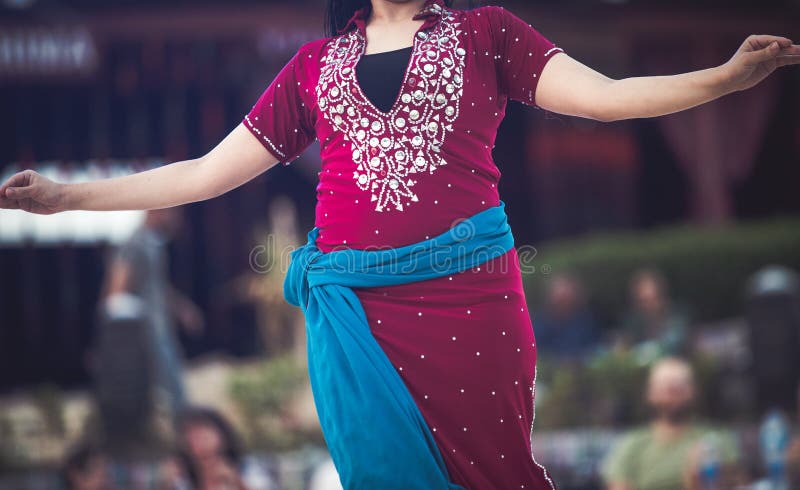 Exotic Oriental Dance Soft Movement Stock Image - Image of isolated ...