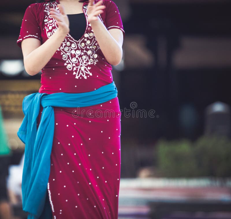 Exotic Oriental Dance Soft Movement Stock Photo - Image of indian ...