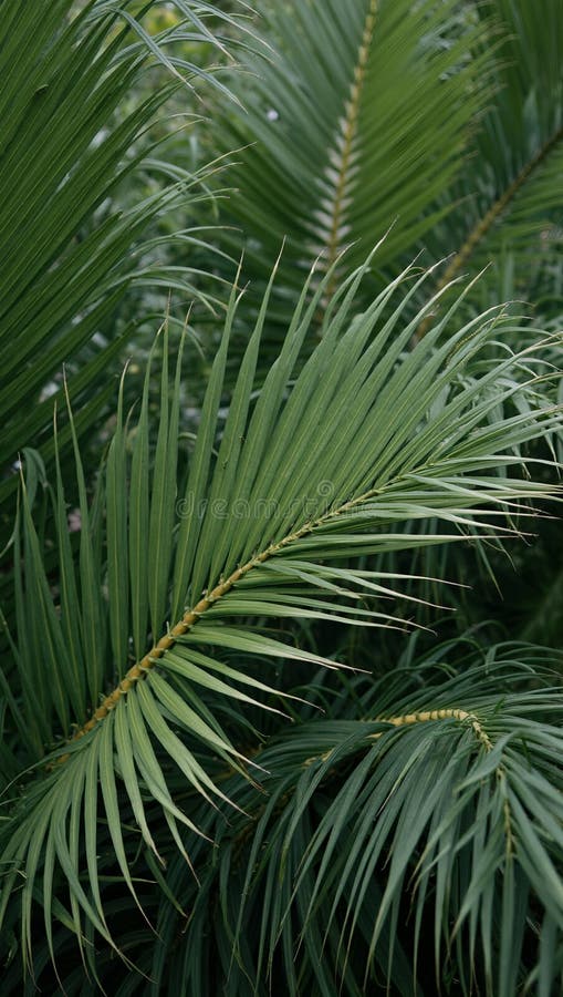 Exotic Palm Leaves Creating Dynamic Tropical Backdrop Stock ... Exotic Palm Leaves Creating Dynamic Tropical Backdrop Stock ...