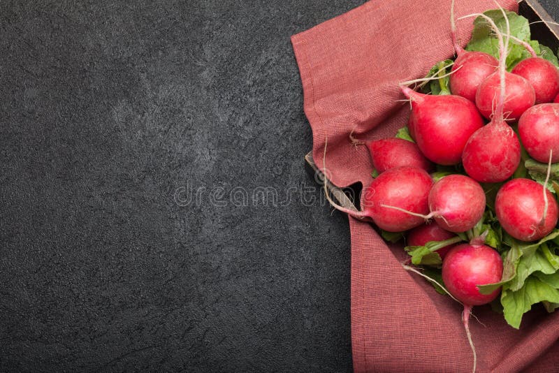 Exotic Red Radish, Red and White Vegetable Food. Copy Space for Text ...