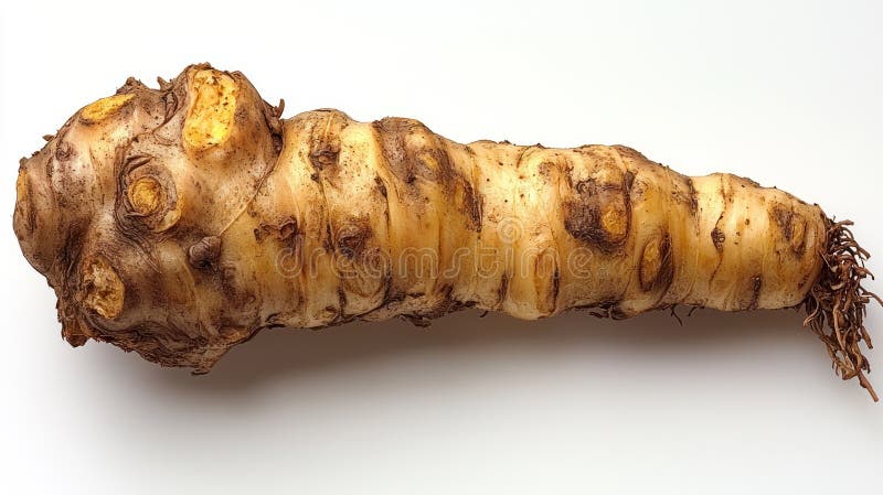 Fresh Galangal Rhizome on a White Background Stock Illustration ...