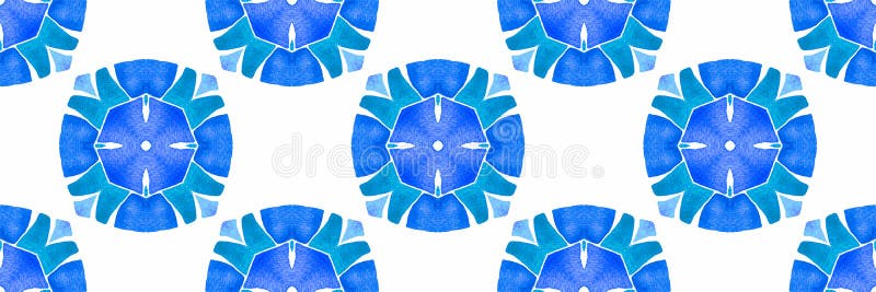 Exotic Seamless Pattern. Blue Beautiful Stock Illustration ...