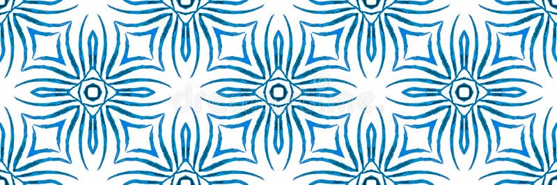 Exotic Seamless Pattern. Blue Classic Stock Illustration - Illustration ...