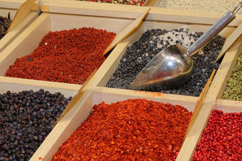 Exotic Spicy Spices from All Over the World Stock Image - Image of ...