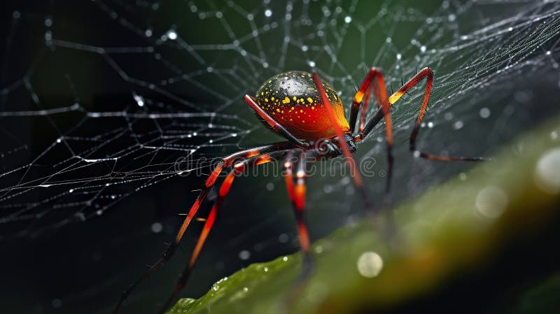 Exotic Spider Closeup in Mesmerizing Colors and Patterns. Intricate ...