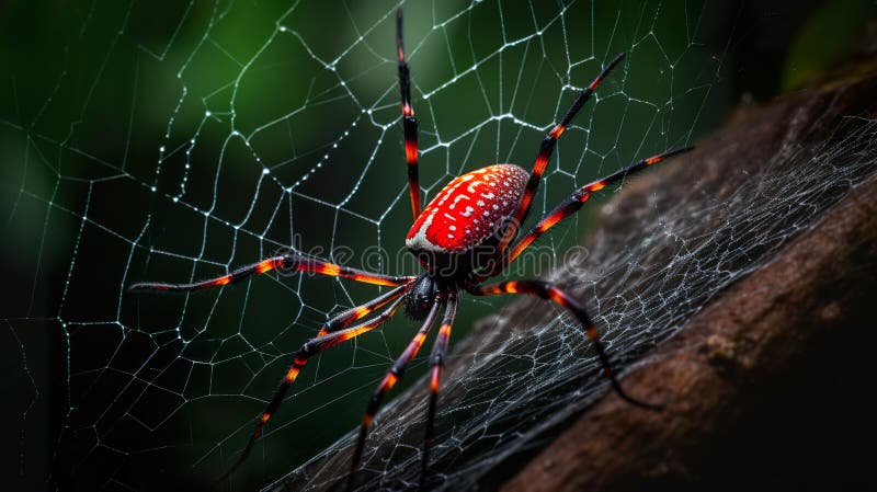 Exotic Spider Closeup in Mesmerizing Colors and Patterns. Intricate ...