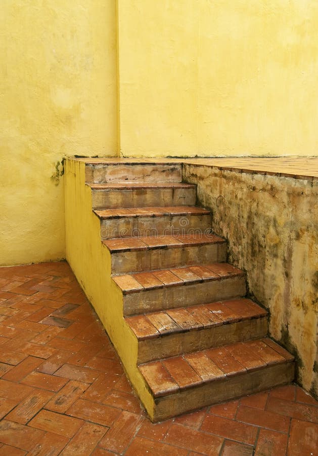Exotic Stairs stock photo. Image of floor, yellow, stair - 16060604