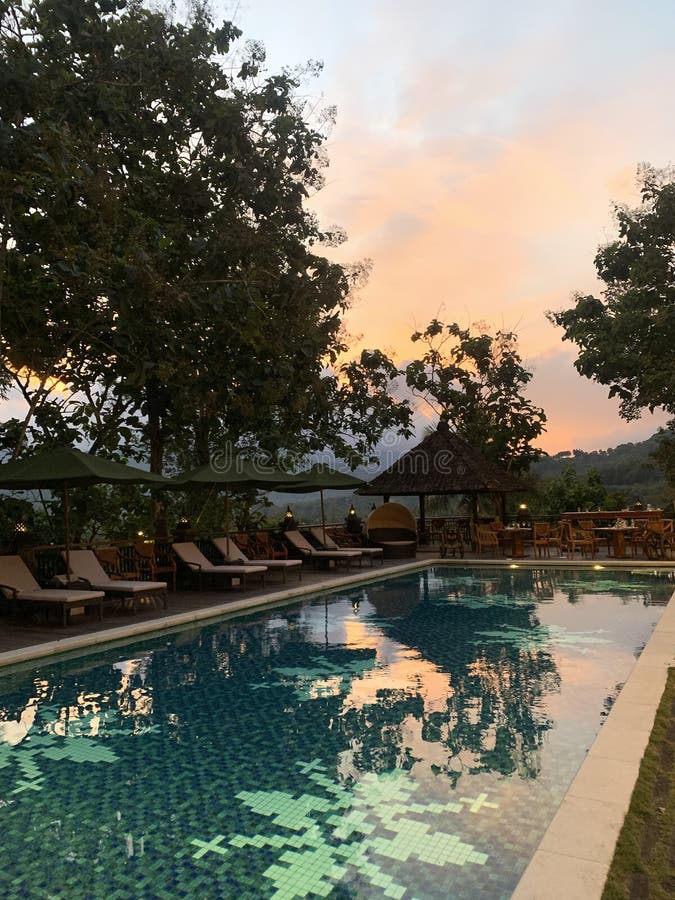 Exotic Sunset in Yogyakarta Stock Image - Image of cool, yogyakarta ...