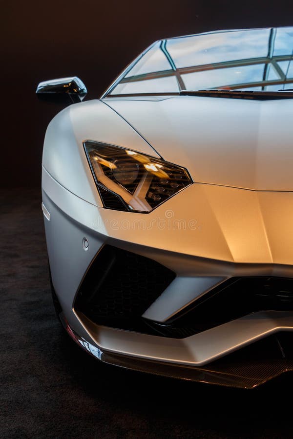 Exotic Car Front Abstract Headlight Editorial Stock Image - Image of ...