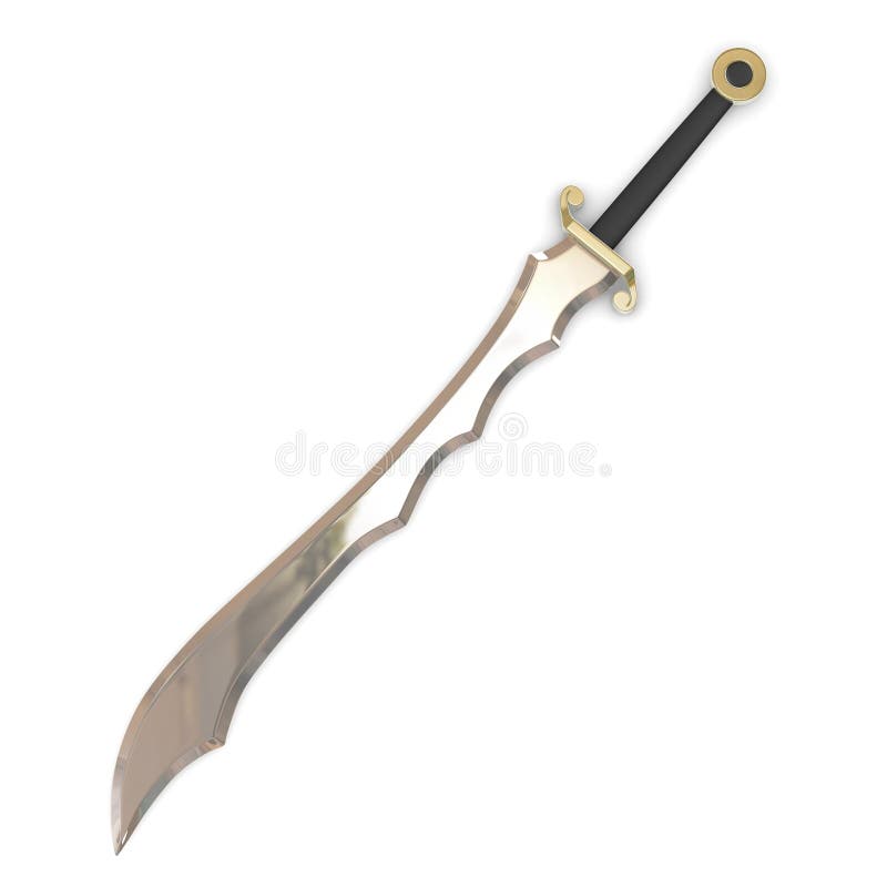 Exotic Sword on White Backround Stock Illustration - Illustration of ...