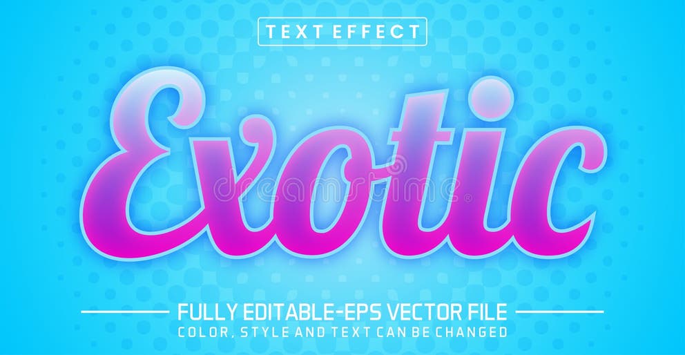 Exotic Text Editable Style Effect Stock Vector - Illustration of leaves ...