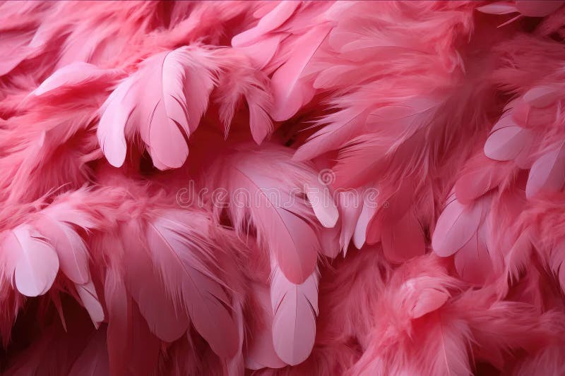 The Exotic Texture of Pink Bird Feathers are Magical Moments. Stock ...