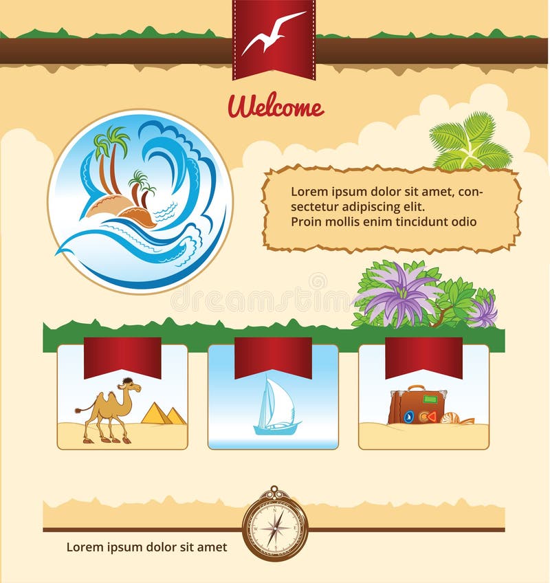 Exotic Travel Template stock vector. Illustration of nature - 62302559