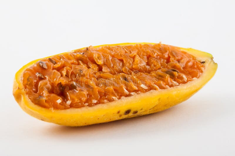 Curuba Tropical Fruit - Passiflora Tripartite Stock Image - Image of ...