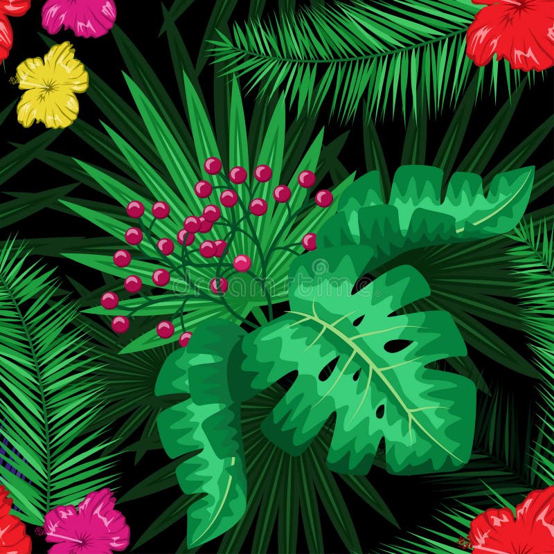 Exotic Tropical Nature Environment Repeating Pattern Background. Stock ...