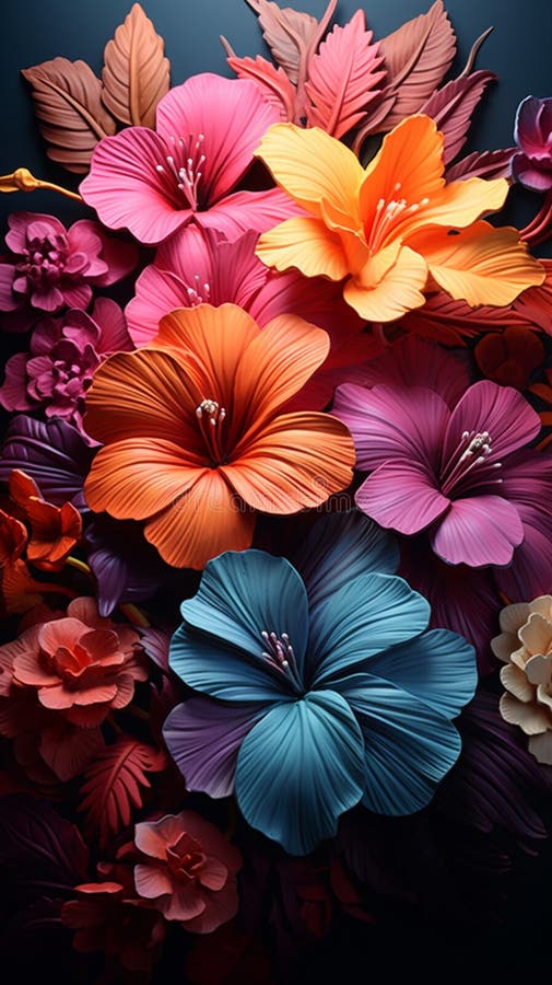 Exotic Tropics Unfold in a Summertime Backdrop, Captivating with Lush ...