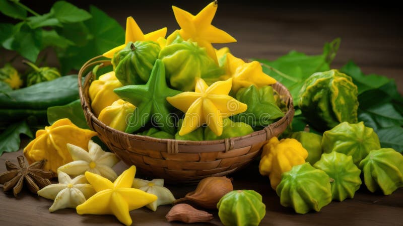 Exotic Vegetables and Star Fruit Month Exotic Star Shaped Fruit Display ...