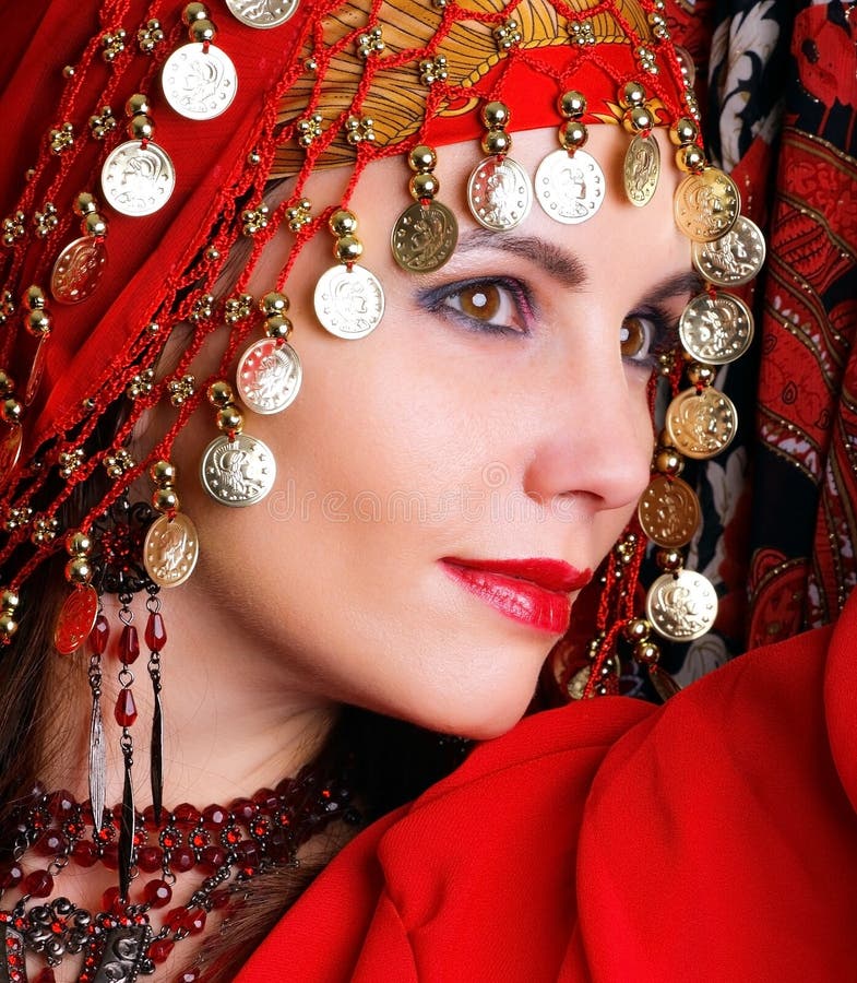 Exotic woman stock photo. Image of clothes, gypsy, flower - 10743890