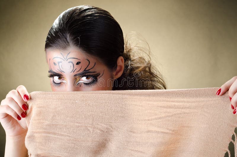 Exoticism stock image. Image of sensuality, eyes, studio - 28012641