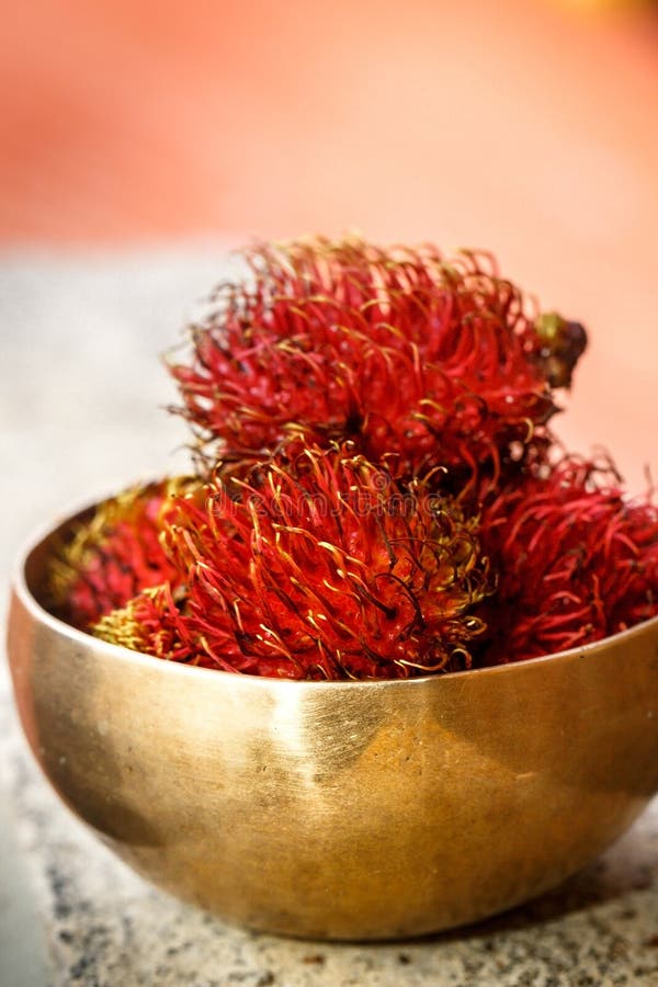 Harig Fruit Rambutan Indonesië Stock Foto - Image of achtergrond ...