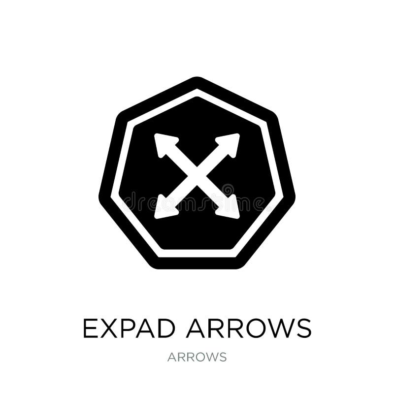 Expad Arrows Icon on White Background. Simple Element Illustration from ...
