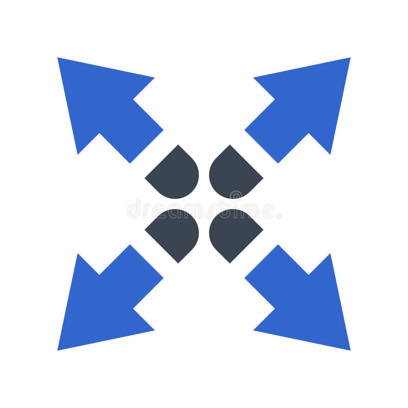 Expand arrow icon stock vector. Illustration of expand - 214658755