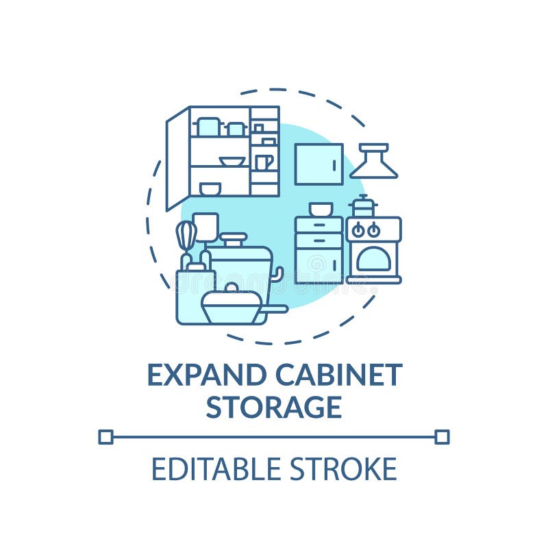 Expand Cabinet Storage Concept Icon Stock Vector - Illustration of ...