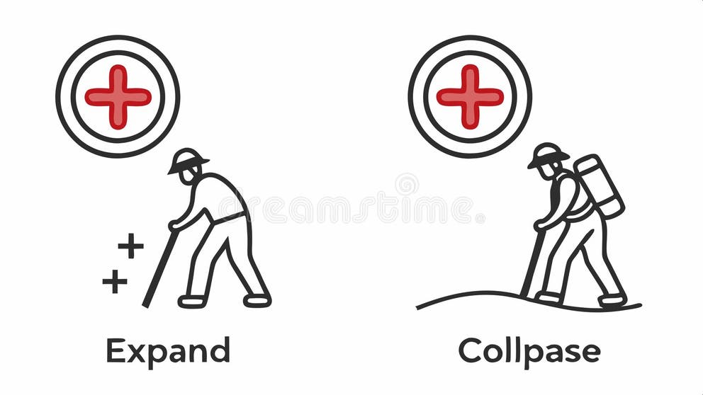 Expand and Collapse Icons Vector, UI Elements, Interface Action Symbols ...