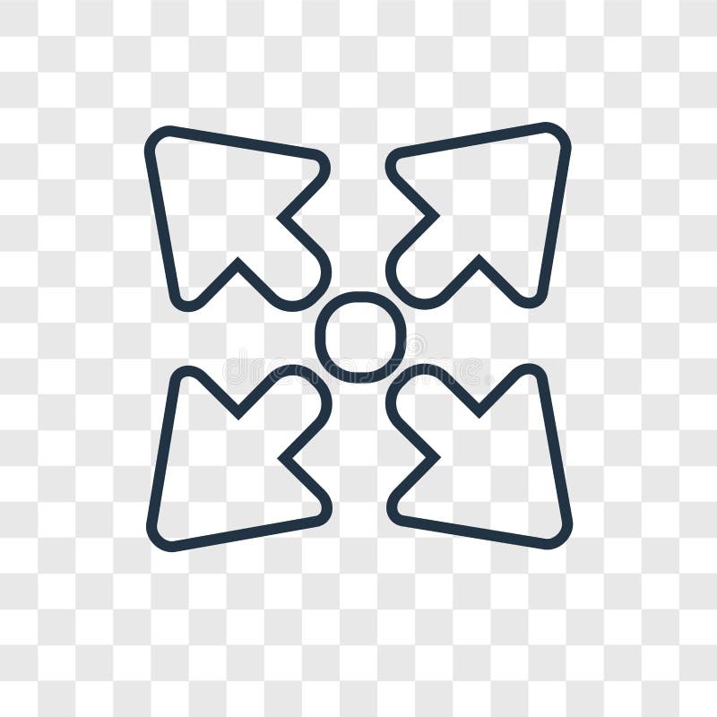 Expand Concept Vector Linear Icon Isolated on Transparent Background ...