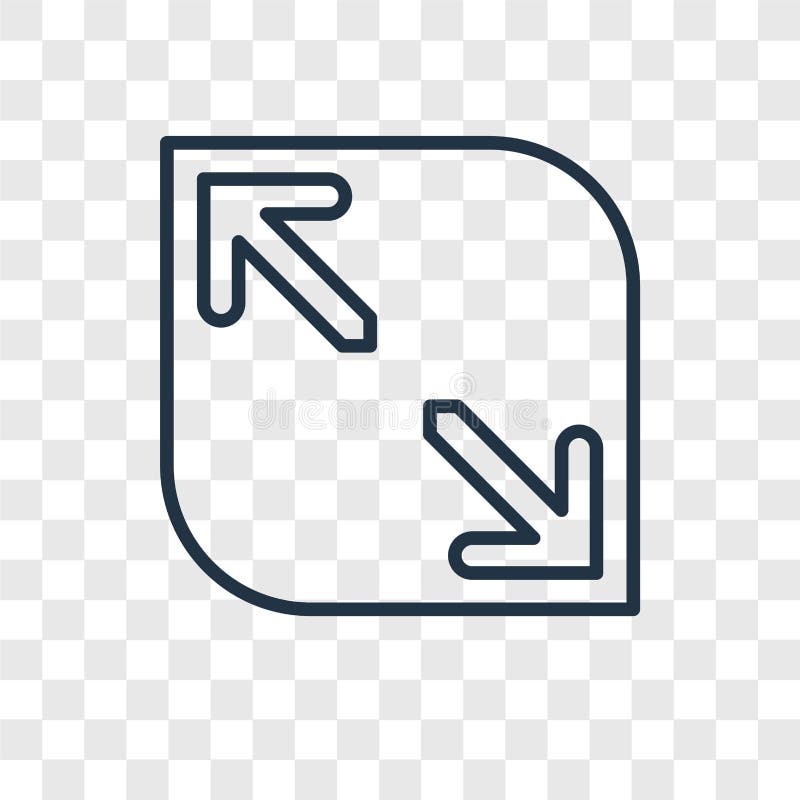 Expand Concept Vector Linear Icon Isolated on Transparent Background ...