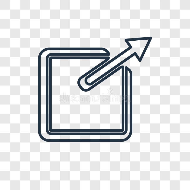 Expand Concept Vector Linear Icon Isolated on Transparent Background ...