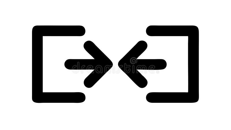 Expand or Contract Arrows Icon for Scaling Display Size , Vector Design ...