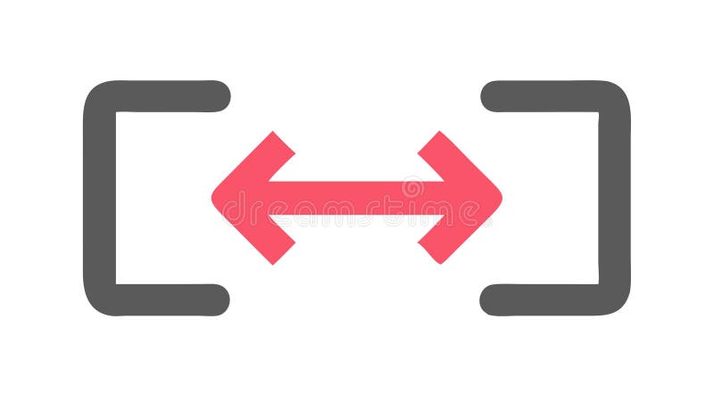 Expand or Contract Arrows Outline Icon for Resize, Vector Design ...