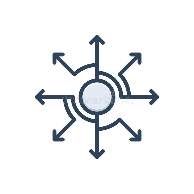 Color Illustration Icon for Expand, Circle and Detail Stock Vector ...