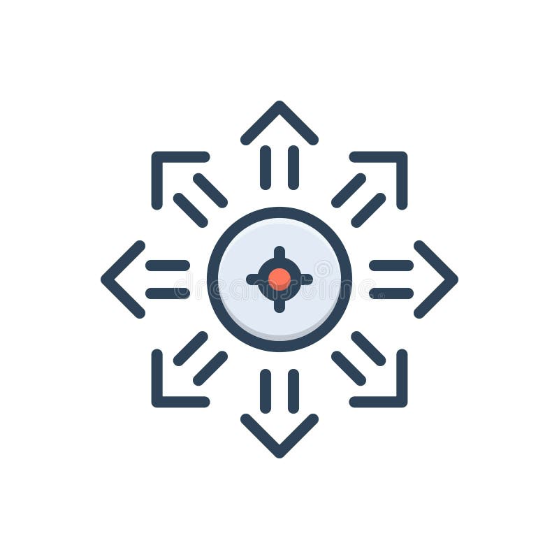 Color Illustration Icon for Expand, Enhance and Arrow Stock Vector ...