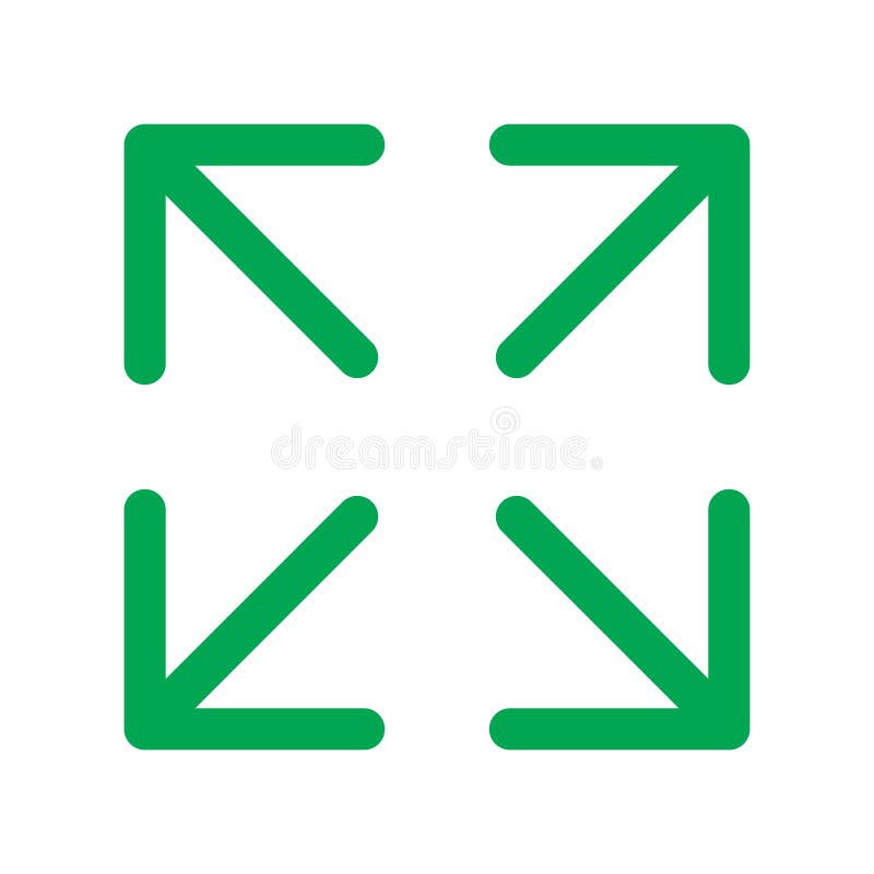 Cursor Move Icon Line Isolated on White Background. Black Flat Thin ...