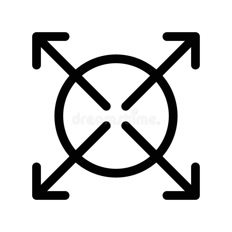 Expand Icon Linear Logo Mark in Black and White Stock Illustration ...