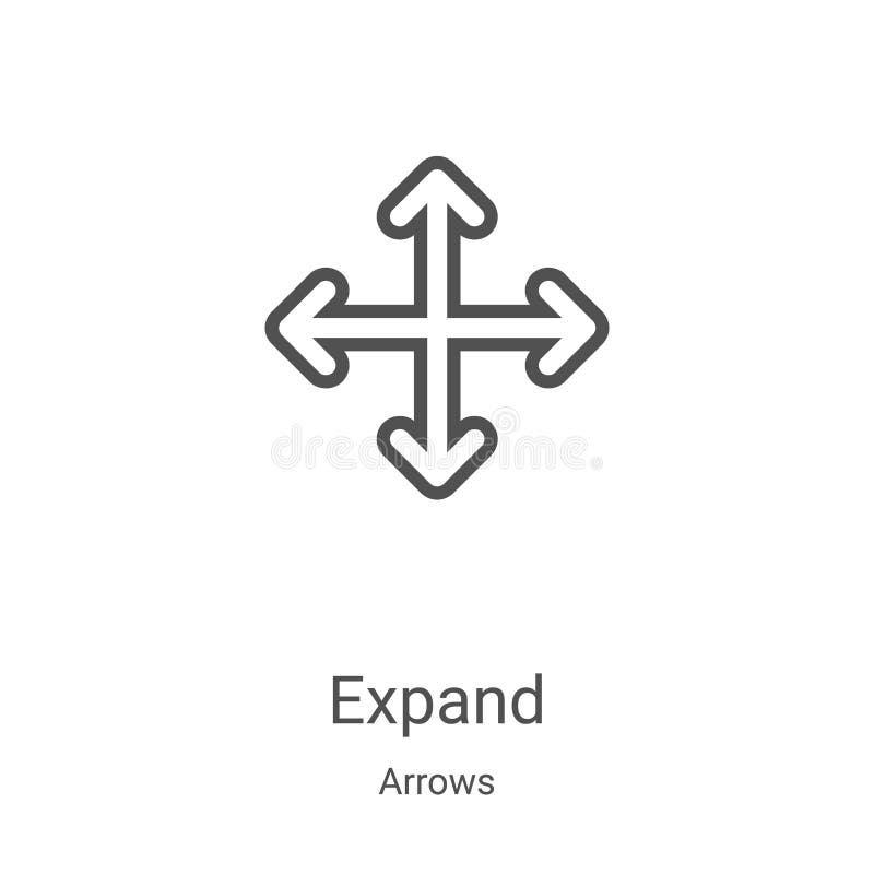 Expand Icon Vector from Miscellaneous Collection. Thin Line Expand ...