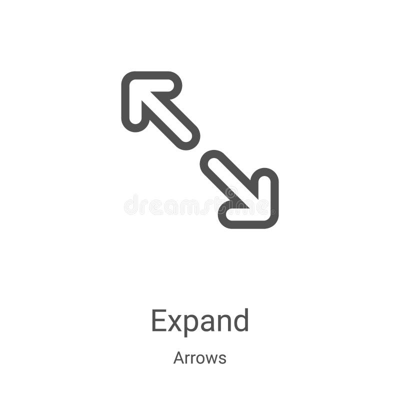 Expand Icon Vector from Arrows Collection. Thin Line Expand Outline ...