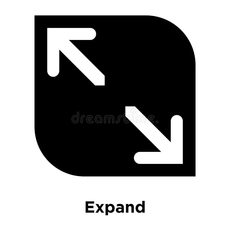 Expand Icon Vector Isolated on White Background, Logo Concept of Stock ...