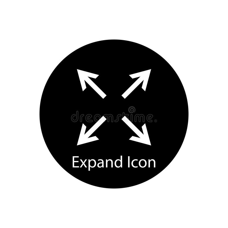Expand icons vector stock vector. Illustration of screen - 287719157