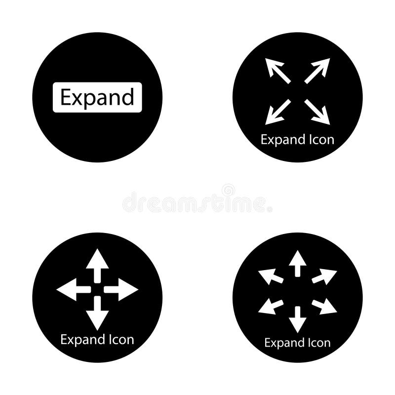 Expand icons vector stock vector. Illustration of line - 287719202