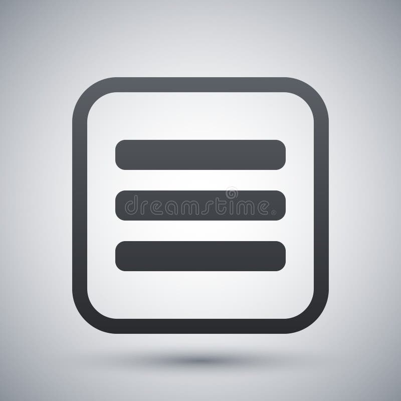 Red Menu Button with White Circle. Oval Glass 3d Icon Stock Vector ...