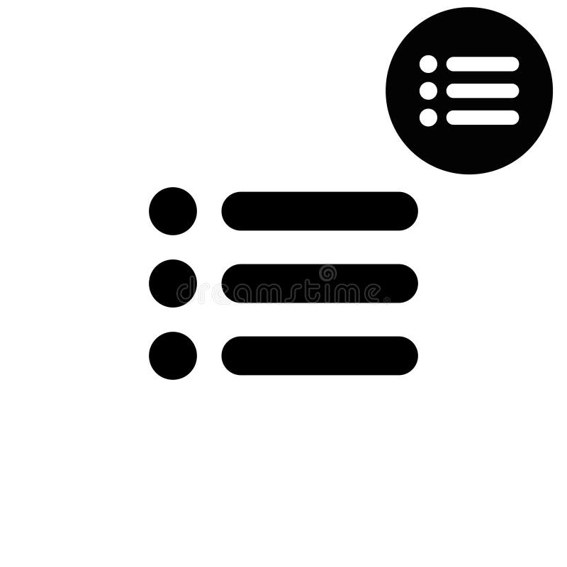 Expand Menu Button - White Vector Icon Stock Vector - Illustration of ...