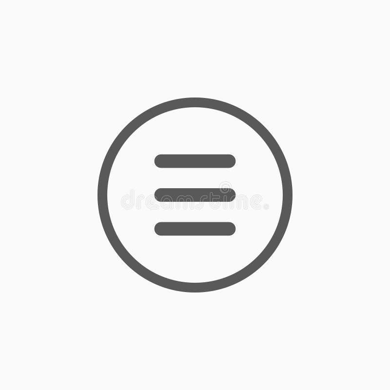 Menu Expand Icon on White Background Stock Vector - Illustration of ...