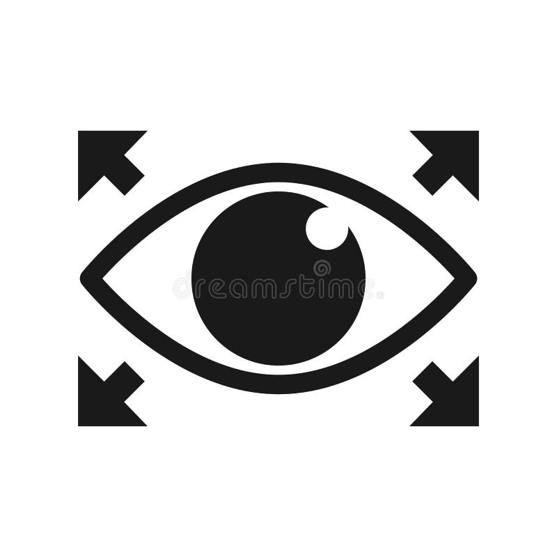 Expand View Icon. Full Screen Size Vector Symbol Illustration Stock ...