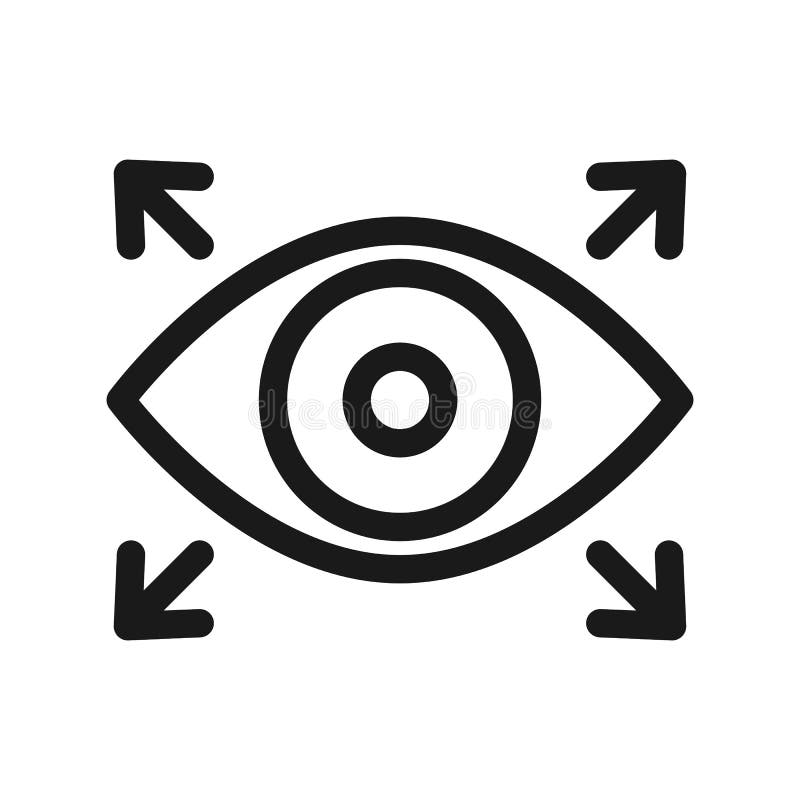 Expand View Line Icon. Full Screen Size Vector Symbol Illustration ...