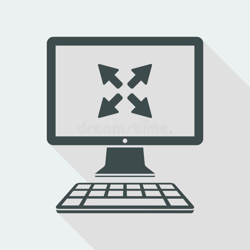 Expand Window Fullscreen - Vector Flat Icon Stock Vector - Illustration ...